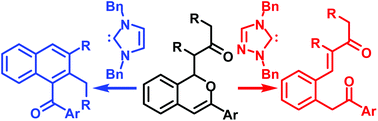 NHC Brønsted base-catalyzed transformations of isochromene derivatives ...