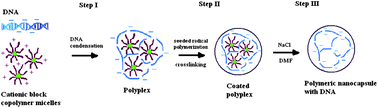 DNA encapsulation via nanotemplates from cationic block copolymer ...