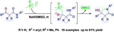 Formal [4+1] annulation of α,α-dialkyl β-oxo amides and ...