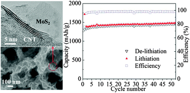 A binder-free CNT network–MoS2 composite as a high performance anode ...