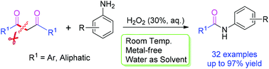 H2O2-mediated oxidative formation of amides from aromatic amines and 1 ...