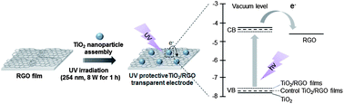 UV protection of reduced graphene oxide films by TiO2 nanoparticle ...