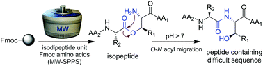Microwave-assisted synthesis of difficult sequence-containing peptides ...