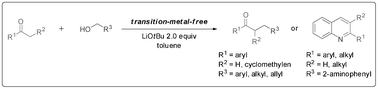 Lithium tert-butoxide mediated α-alkylation of ketones with primary ...
