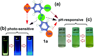 A diaryl Schiff base as a photo- and pH-responsive bifunctional ...
