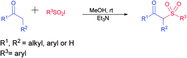 Chemoselective one-pot synthesis of β-keto sulfones from ketones - RSC ...