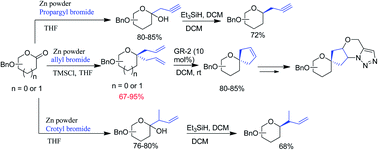 Synthesis of C-spiro-glycoconjugates from sugar lactones via zinc ...
