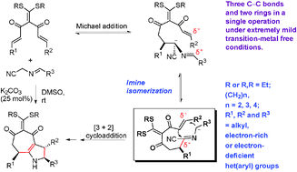 Tandem Michael addition/imine isomerization/intramolecular [3+2 ...