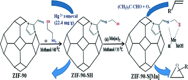 Post-synthesis functionalization of a zeolitic imidazolate structure ...