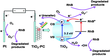 Photoelectrocatalytic degradation of rhodamine B on TiO2 photonic ...