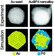 Gold–palladium core@shell nanoalloys: experiments and simulations ...