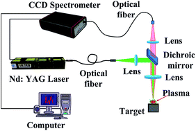 Laser-induced breakdown spectroscopy using laser pulses delivered by ...
