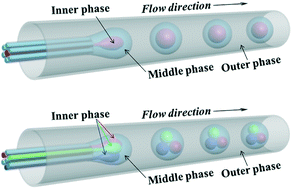 Double emulsions from a capillary array injection microfluidic device ...