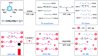 Synthesis of polymeric dyes based on waterborne polyurethane for ...