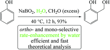 Water-promoted ortho-selective monohydroxymethylation of phenols in the ...