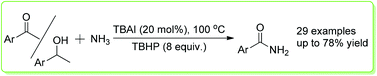 TBAI-catalyzed oxidative synthesis of benzamides from acetophenones and ...