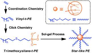 Synthesis of low dispersity star-like polyethylene: a combination of click chemistry and a sol ...