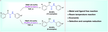 Metal free chemoselective reduction of α-keto amides using TBAF as ...