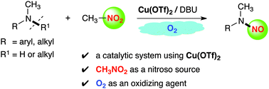 Copper(ii)-catalyzed oxidative N-nitrosation of secondary and tertiary ...