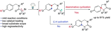Visible light-induced intramolecular dearomative cyclization of α-bromo ...