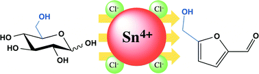 SnCl4-catalyzed isomerization/dehydration of xylose and glucose to ...