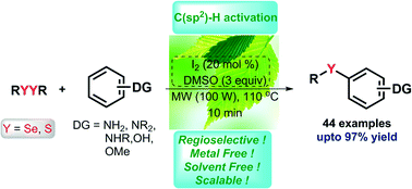 DMSO/iodine-catalyzed oxidative C–Se/C–S bond formation: a ...