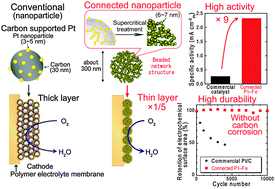 Connected nanoparticle catalysts possessing a porous, hollow capsule ...
