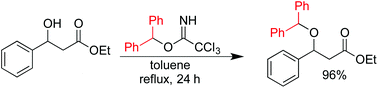 Formation of DPM ethers using O-diphenylmethyl trichloroacetimidate ...