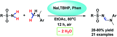 Unexpected C [[double bond, length as m-dash]] N bond formation via NaI ...