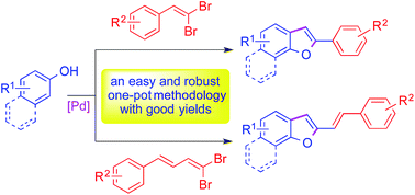 A concise route to functionalized benzofurans directly from gem ...
