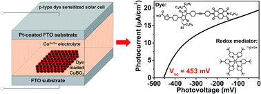 Copper borate as a photocathode in p-type dye-sensitized solar cells ...