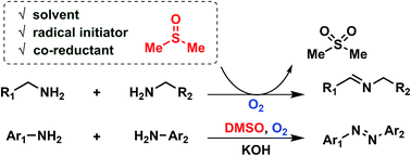 Metal-free aerobic oxidative coupling of amines in dimethyl sulfoxide ...