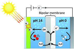 Photo-assisted water splitting with bipolar membrane induced pH ...