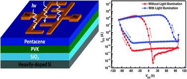 Light programmable/erasable organic field-effect transistor ambipolar ...