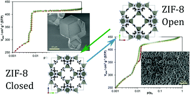 Role of crystal size on swing-effect and adsorption induced structure ...