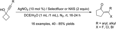 Silver-initiated radical ring expansion/fluorination of ethynyl ...