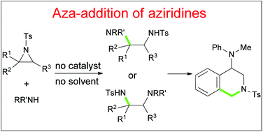 Nucleophilic ring opening of aziridines with amines under catalyst- and ...