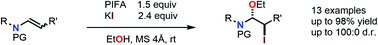 PIFA-mediated ethoxyiodination of enamides with potassium iodide ...