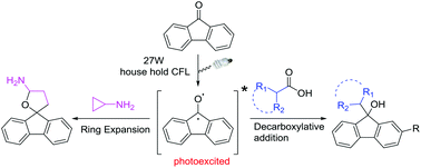 Radical–radical cross coupling reactions of photo-excited fluorenones ...