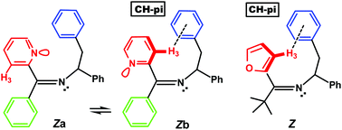 Stereodynamics and edge-to-face CH–π aromatic interactions in imino ...
