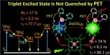 The unquenched triplet excited state of the fluorescent OFF/ON Bodipy ...