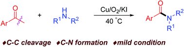 Copper-catalyzed and iodide-promoted aerobic C–C bond cleavage/C–N bond ...