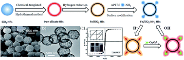 An adsorption–reduction synergistic effect of mesoporous Fe/SiO2–NH2 ...