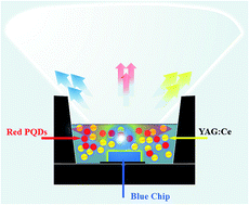 Inorganic red perovskite quantum dot integrated blue chip: a promising ...
