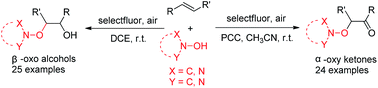 Selectfluor-mediated highly selective radical dioxygenation of alkenes ...