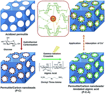 γ-Radiation fabrication of porous permutite/carbon nanobeads/alginic ...