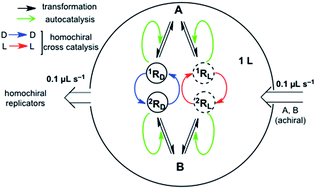 Spontaneous mirror symmetry breaking in heterocatalytically coupled ...