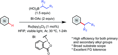 Photoredox-mediated Minisci C–H alkylation of N-heteroarenes using ...