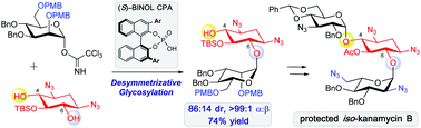 Chiral phosphoric acid-catalyzed desymmetrizative glycosylation of 2 ...