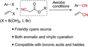 Cyanation of aromatic/vinylic boronic acids with α-cyanoacetates - New ...